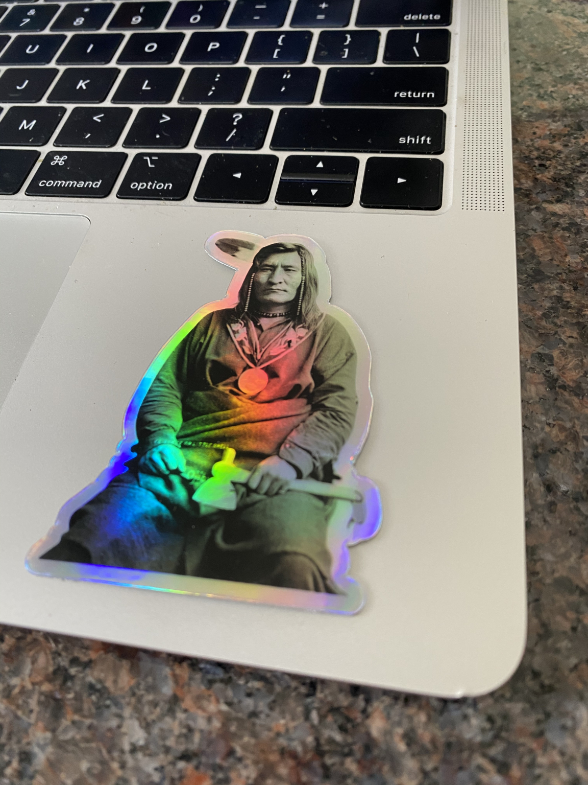 Chief Little Shell Holographic Sticker - Little Shell Tribe of Montana